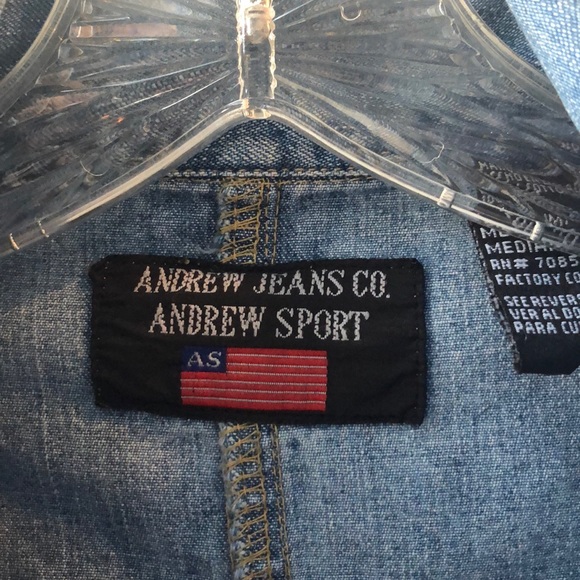Andrew jeans Co. | Tops | Vintage Ladies Denim Long Sleeve Shirt | Poshmark